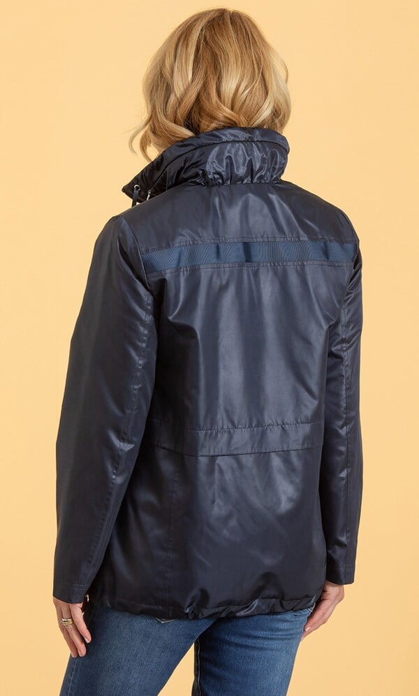 Anna Rose Zip Up Jacket in Blue | Klass
