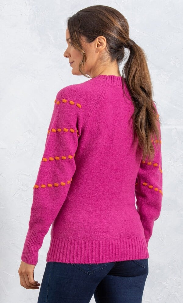Stitch Knitted Top in Pink | Klass