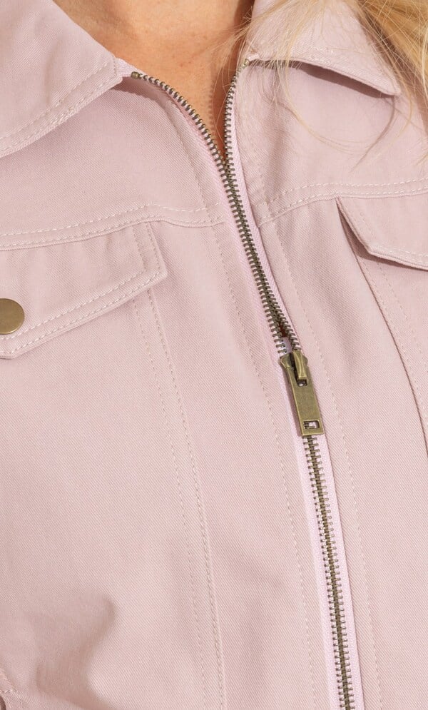 Anna Rose Canvas Jacket in Pink | Klass