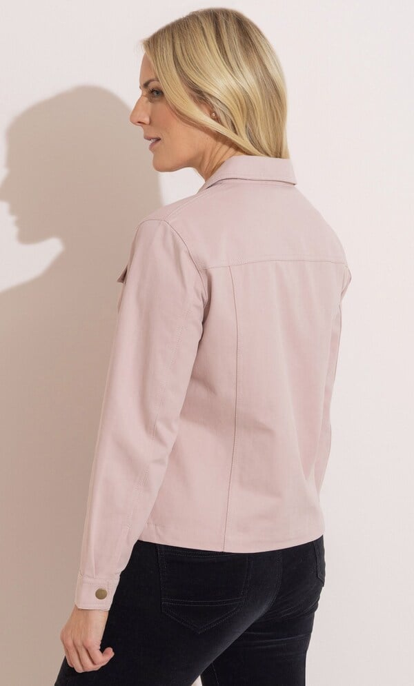 Anna Rose Canvas Jacket in Pink | Klass